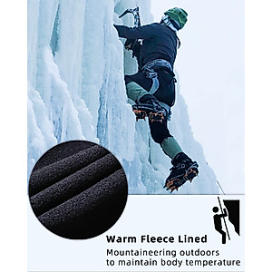 BenBoy Women's Outdoor Waterproof Windproof Fleece Slim Cargo Snow Ski Hiking Pants,Black Small