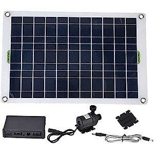 Solar Water Pump Kit, 50w 12v Panel Water Pump, 800l/h Fountain Water Pump Solar Pond Pump, Low Noise Dc Solar Fountain, Suitable For Household, Car And Boat, Garden Fountain