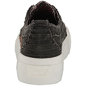 Blowfish Malibu Women's Sadie Sneaker, Black Smoked 16oz Canvas, 10M