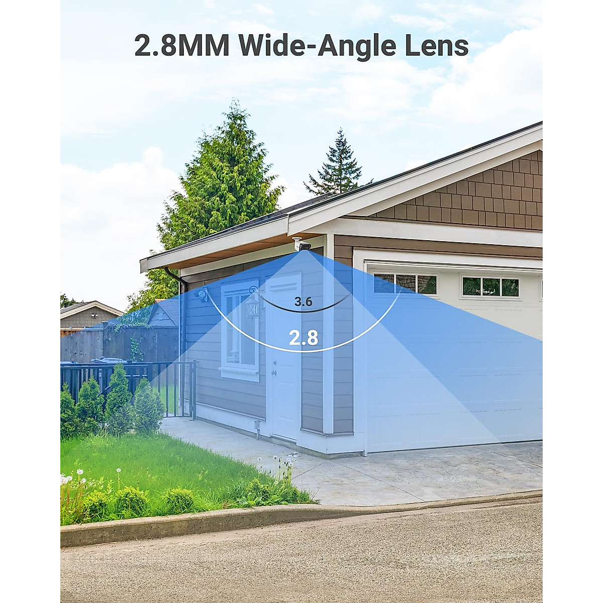 ANNKE C500 - 5MP Outdoor PoE Security IP Camera with Mic/Audio, 2.8mm Lens (116° FOV), 100 ft Night Vision, IP67 Waterproof, Smart Motion Alerts, RTSP, Surveillance Bullet Cam with SD Card Slot