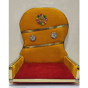Kanha Ladoo Gopal Wooden chowki Cum Sofa Cum Aasan Cum Singhasan Cum Bed kanha Wooden Pooja Chowki (Multicolor, Extra Large)