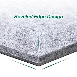 Acoustic Panels, 12 Pack Sound Proof Foam Panels, AKELLYTH Self-adhesive Soundproof Wall Panels 12×10¼×0.4" polyurethane fiber Tiles for Sound Proofing used in Office, Home, Studio (Light Grey)