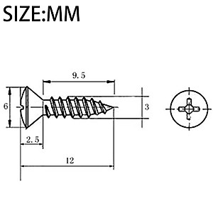 3MM Electric Guitar Bass Pickguard Screws Pick Guards Scratch Plate Mounting Screws for Fender Strat Tele SG LP Guitar Bass Replacement (Chrome 100 Pack)