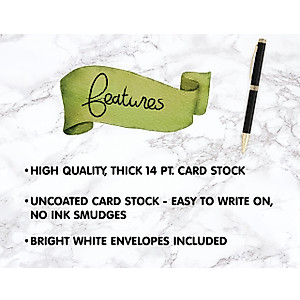 All Ewired Up Teacher Appreciation Thank You Cards and Envelopes - Holiday Christmas Cards, Thick Card Stock - Flat (Non-foldover) with Envelopes - A6 Size (5 quantity)