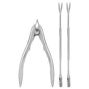 Lobster Crackers and Picks Set, Stainless Steel Lobster Crab Cracker Shell Claw Seafood Forks Nuts Opener Kitchen Gadgets