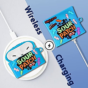 WowChic for AirPods Pro 2019/Pro 2 Case 2022 Soft Silicone Cute 3D Cartoon Food Fashion Kawaii Cool Fun Funny Unique Shell for Apple Airpod Air pods Cover Cases for Men Girls Women Boys Blue Kids