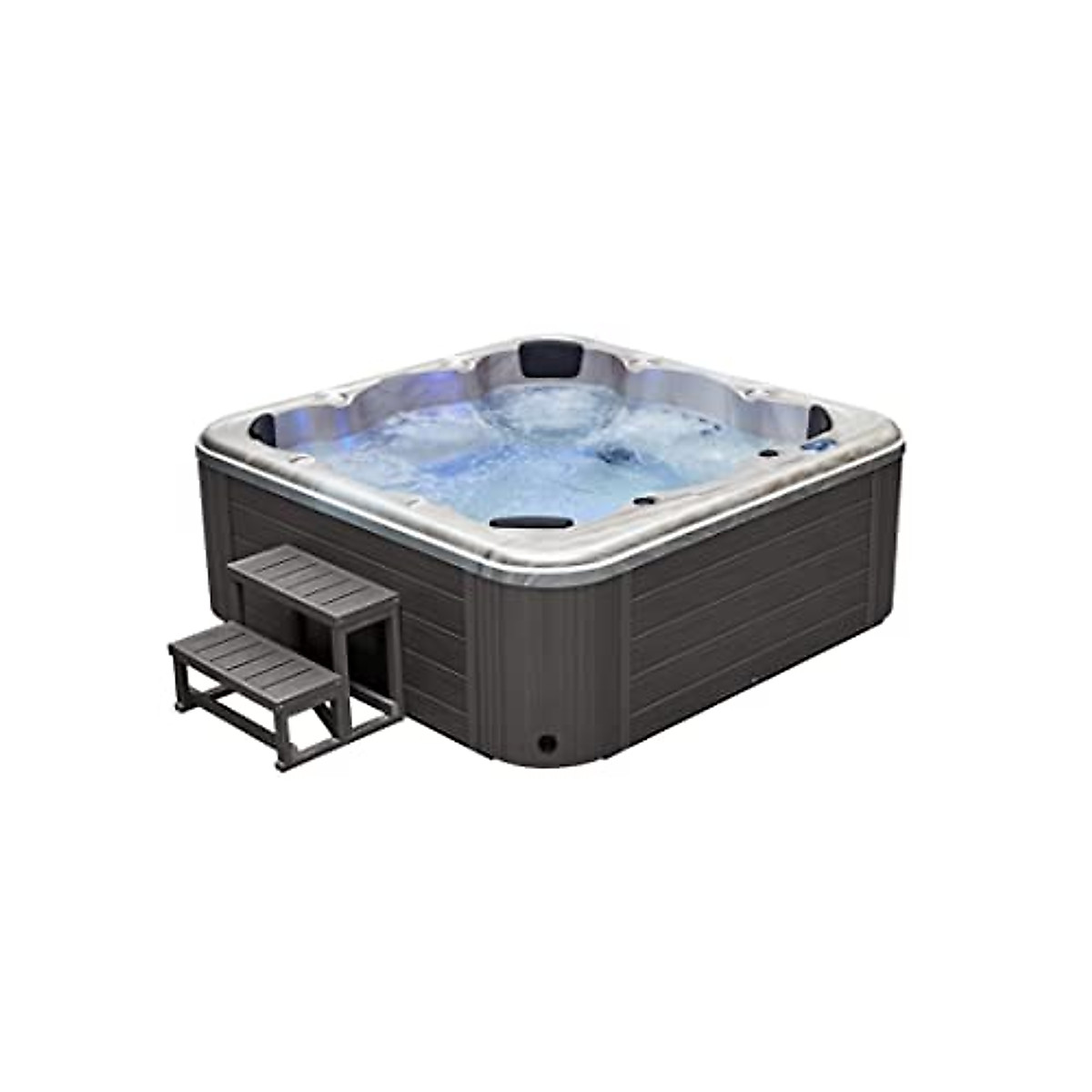 Luxury Spas Versalles 7 Person Hot Tub in Cloud Gray with Bluetooth