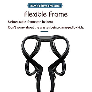 Braylenz Blue Light Glasses for Kids Boys Girls,TR90 Frame,UV Protection,Age 3-10 ，blue Screen Kids Glasses for Computer,Reading