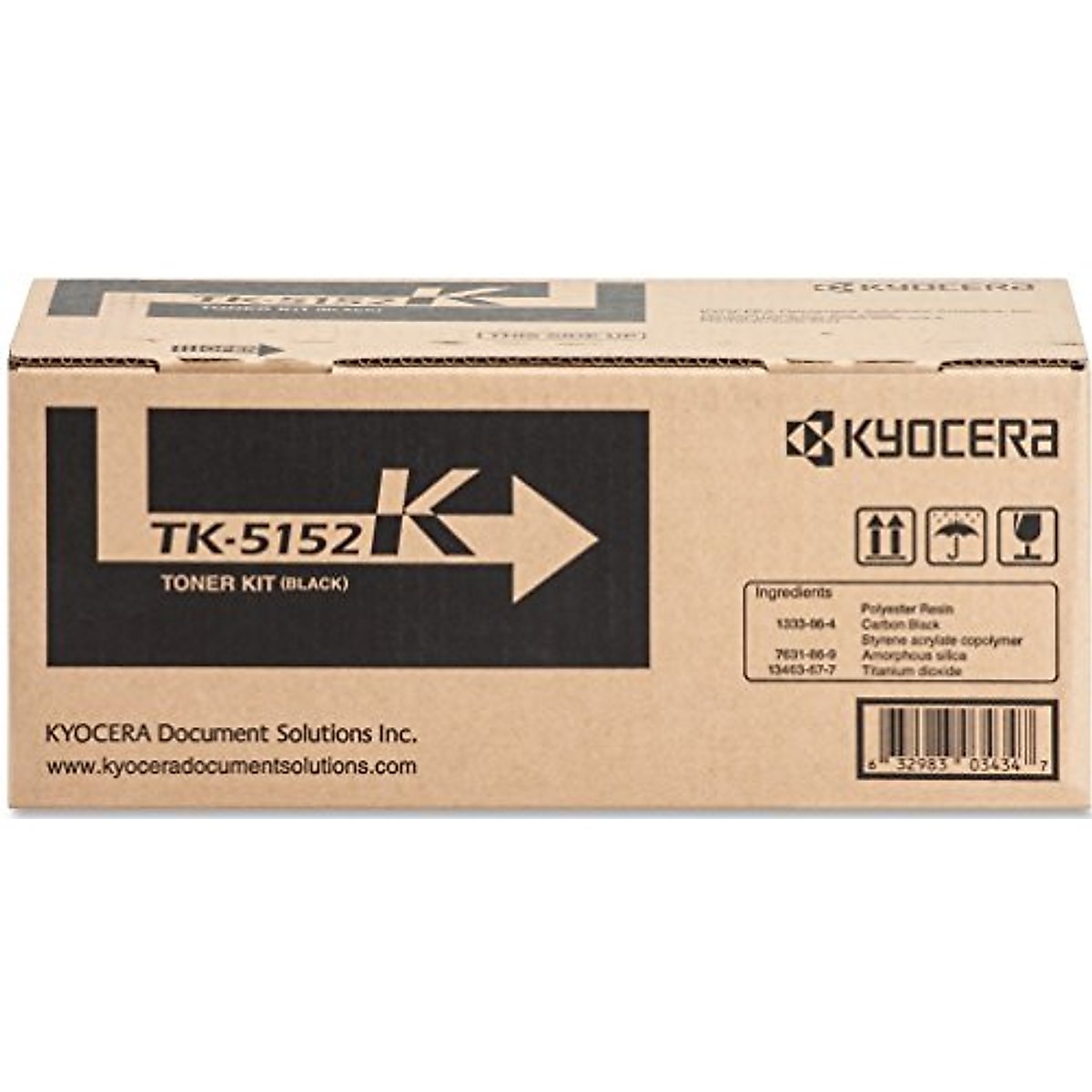 Kyocera 1T02NS0US0 Model TK-5152K Black Toner Kit For Use with Kyocera ECOSYS M3040idn, ECOSYS M3540idn and FS-2100DN Color Network Printers; Up to 12000 Pages Yield 5% Coverage