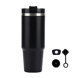 Blue Tumbler with Lid And Straw For Man, Unique Design Vacuum Insulated Travel Mug,Stainless Steel, Dishwasher Safe, Cup Holder Friendly Coffee Mugs for Man,Fits in Car Cup Holder
