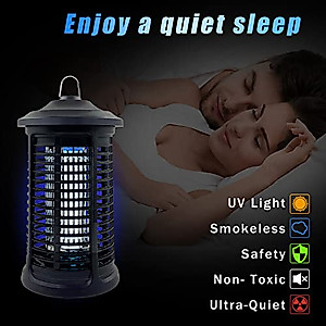 Electric Bug Zapper Indoor/Outdoor, 4200V High Powered Mosquito Zappers Killer, Waterproof Insect Fly Zapper Mosquito Trap Outdoor, Mosquito Lamp Bulb, Insect Killer for Home Garden Backyard, Camping