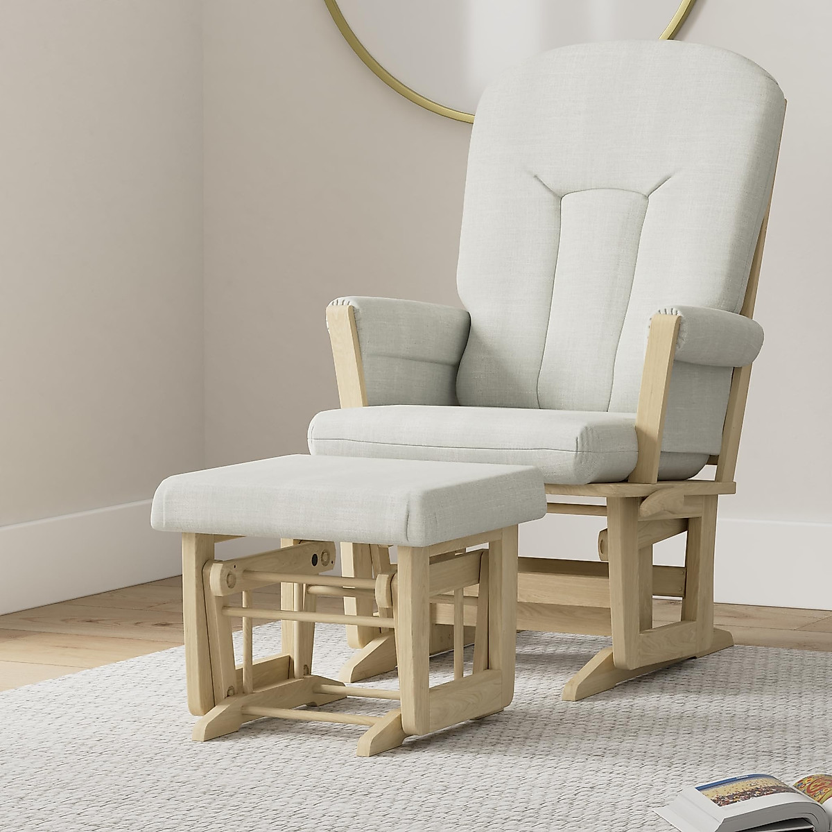 Dutailier Rose 2857 Glider Multiposition-Lock Recline with Ottoman