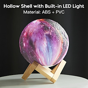 BRIGHTWORLD Moon Lamp Galaxy Lamp 5.9 inch 16 Colors LED 3D Moon Light, Remote & Touch Control Lava Lamp Moon Night Light Gifts for Girls Boys Kids Women Birthday