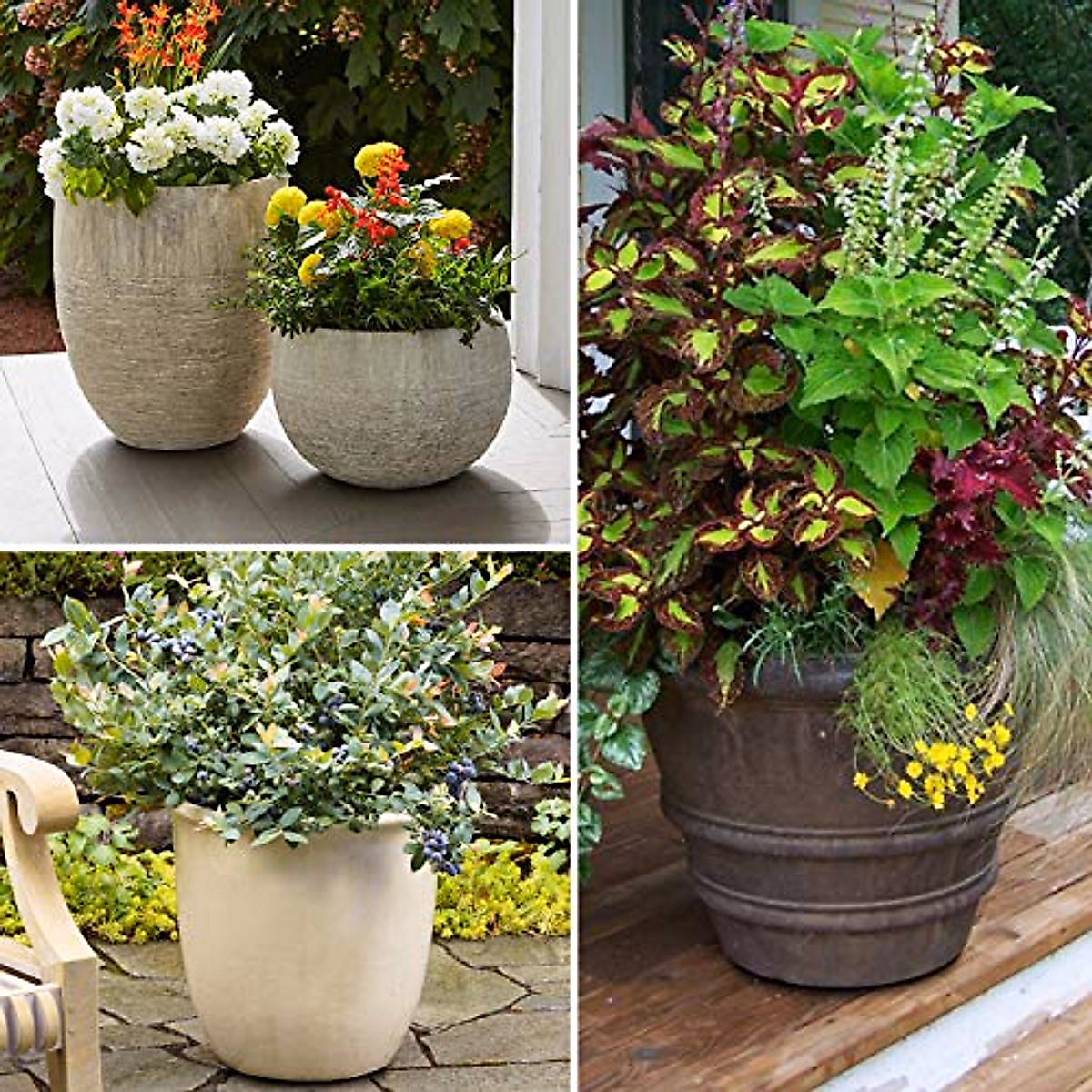 20 Pack Pot Feet for Outdoor Planters - Invisible Plant Risers for Medium and Large Sized Heavy Pots - 3/4" Elevators - Work Great On Patio and Deck Use - Made in USA