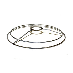 I Like That Lamp Wire Lamp Shade Rings with European Fitter (18” Diameter), Includes 2 Galvanized Steel Silver Drum Rings, Make DIY Table/Floor/Pendant Lamps, Compatible with most IKEA & Target Lamps
