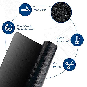 TOOLSSIDE 100% Non-Stick Toaster Oven Liner 2 PACK - 11" X 9" Oven Liners For Bottom Of Oven, Great Oven Mat Teflon Liner For Toaster Ovens, Dishwasher Safe, Best Oven Mat For Bottom Of Oven