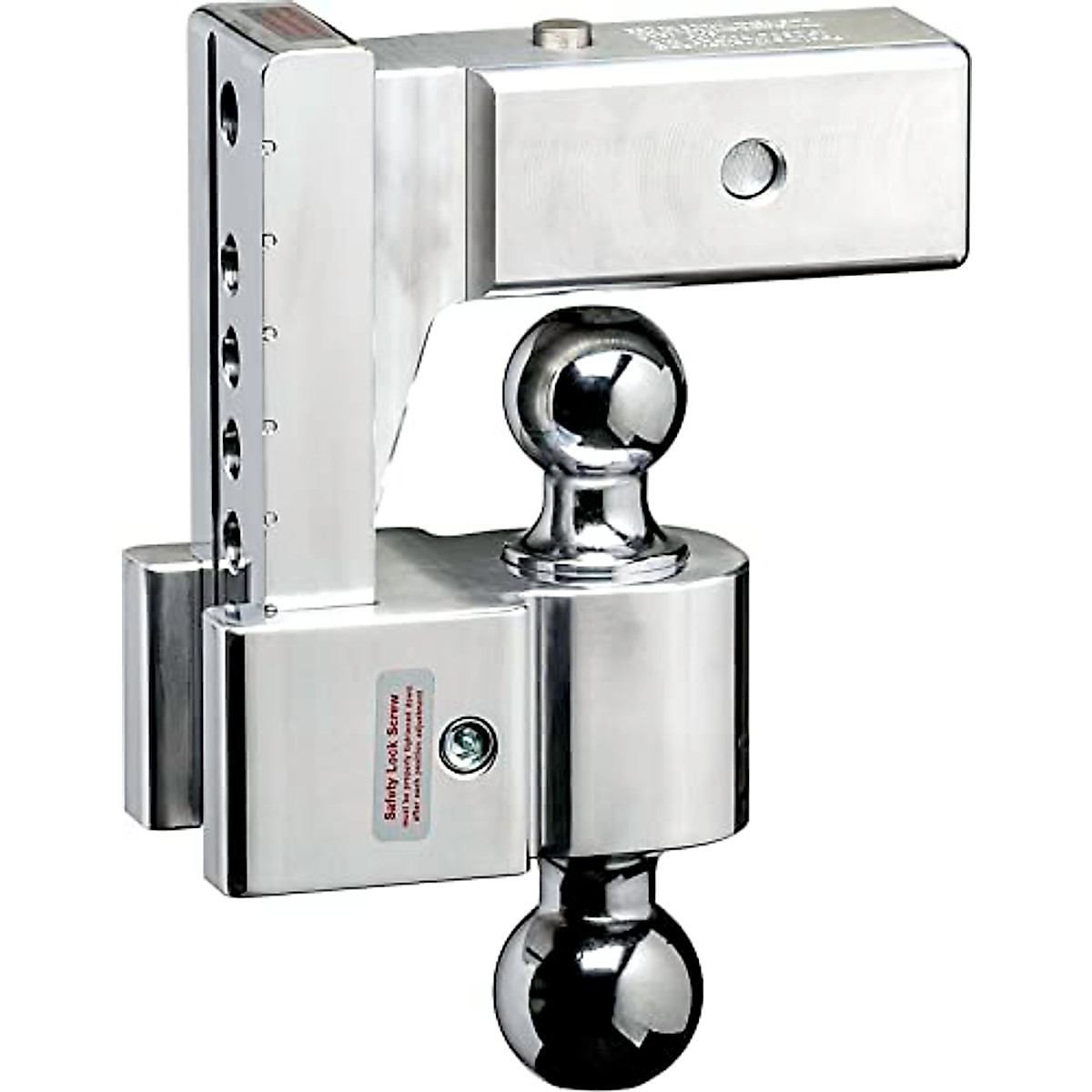 Fastway Flash STBM DT-STBM6625 Adjustable Silent Tow Ball Mount with 6 Inch Drop, 2.5 Inch Shank, and Chrome Plated Balls