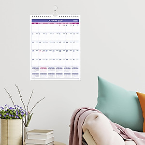 2023-2024 Wall Calendar - 18 Months Calendar 2023-2024 from Jan. 2023 - Jun. 2024, 8.5" x 11", Twin-Wire Binding, Ruled Blocks with Julian Dates, Perfect Wall Calendar for Organizing