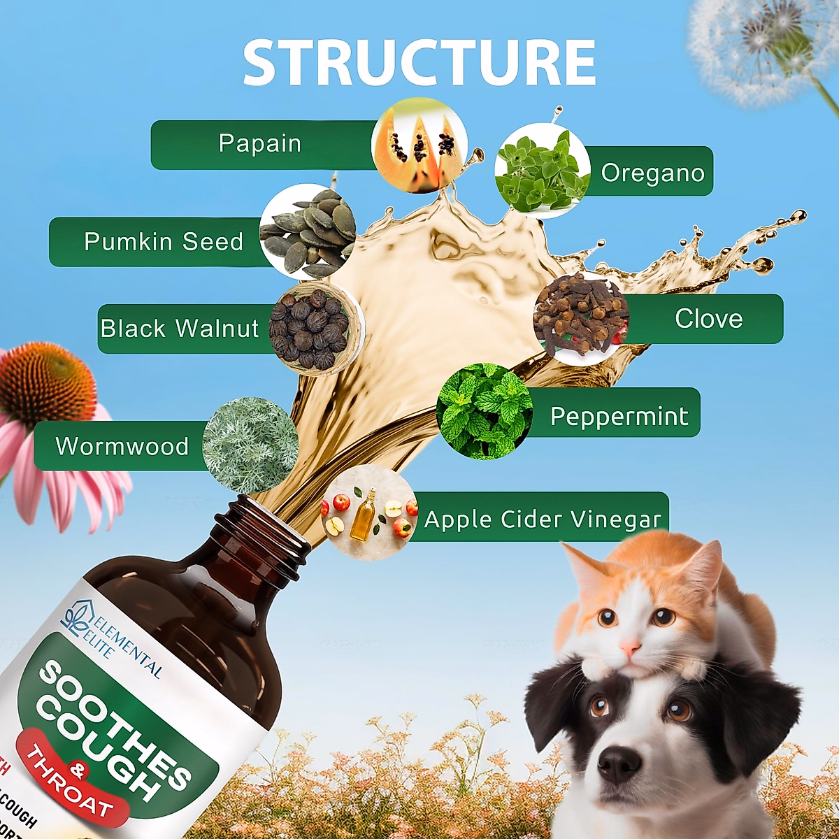 Kennel Cough Drops for Dogs & Cats - Allergy Relief - Cough Relief Dry and Wet Pet Cough - for Dogs of All Breeds & Sizes