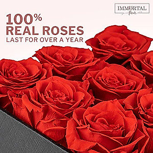 Immortal Fleur Preserved Roses In A Box | Real Preserved Flowers | Unique Real Roses for Delivery Prime | Forever Roses Box | Fresh Flowers for Delivery Prime Next Day | Mom Birthday Gifts from Daughter | Sympathy Flowers for Delivery Prime Birthday