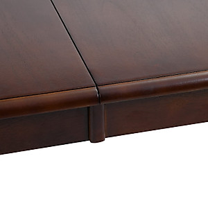 FurnitureR Dining Table Solid Wood Rectangular Extension Simple Table for Dining Room Kitchen, 77.7 Inches, Brown