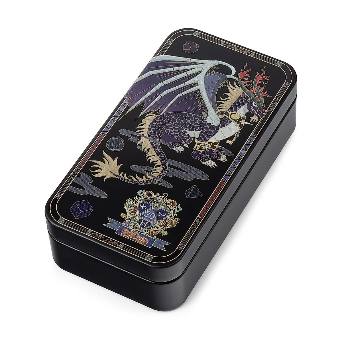 DNDND Metal Dice Case Metallic Dice Storage with Foam for Dungeons and Dragons D&D Dice