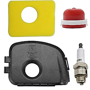 Hippotech 595660 Air Filter Cleaner Cover Replacement for Briggs Stratton Cover Air filter 799579 Kit 594281 Primer Bulb 08P602 09P602 MTD troy Bilt Engines Lawn Mower