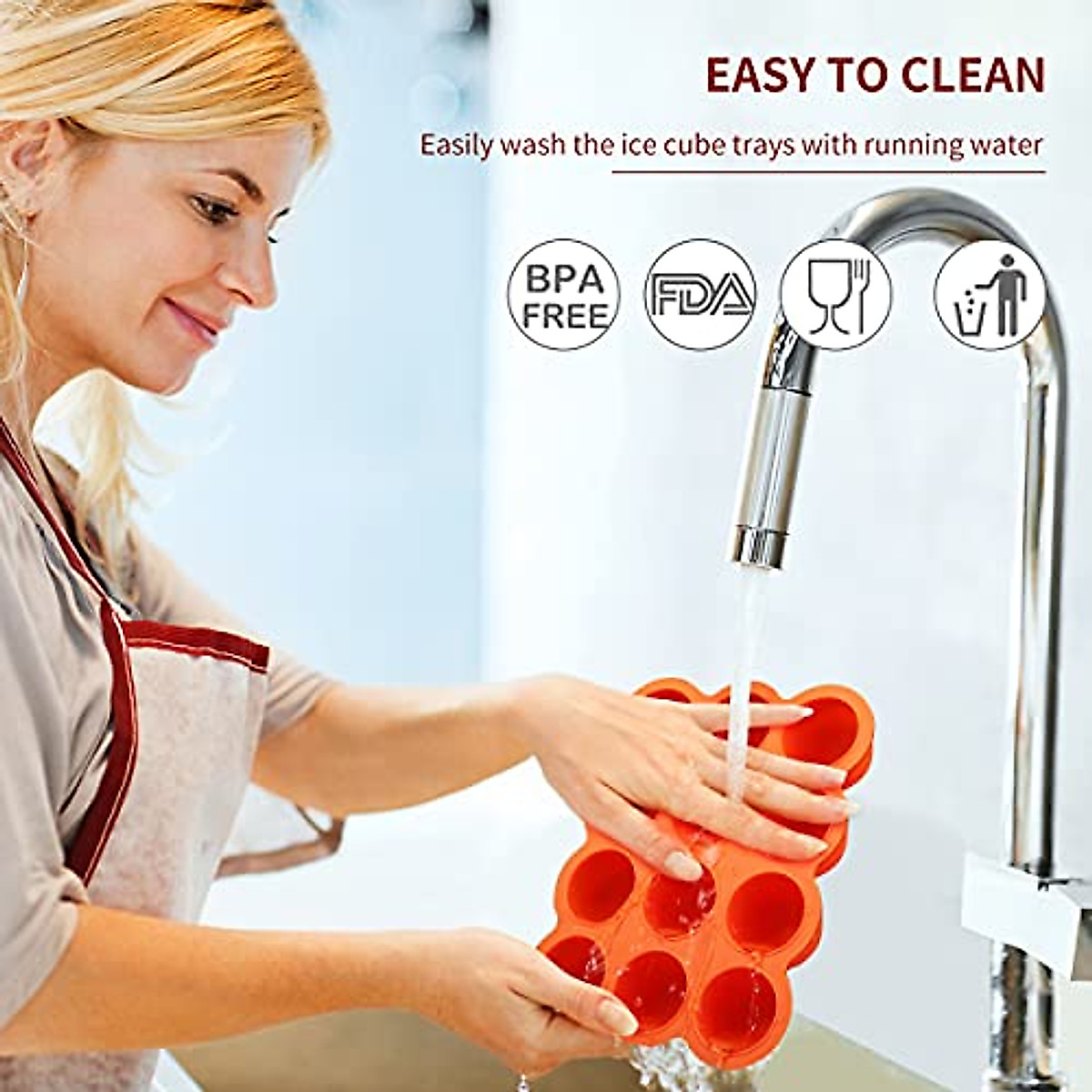 2 Pack Baby Food Containers, Freezer Tray with Lid, BPA Free Silicone Molds, 12 Cubes & 10 Cubes, Individual 75ml Per Cube, Perfect for Homemade Baby Food, Breast Milk- Microwave, Oven