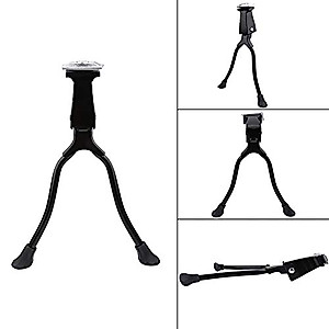 Foot Stand, Prcatical Mountain Bike Foot Stand Mount Road Double Legs Park Stand for 26 Inches Or Higher and Spare Parts