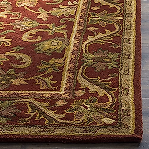 SAFAVIEH Antiquity Collection 9' x 12' Red / Red AT52E Handmade Traditional Oriental Premium Wool Area Rug