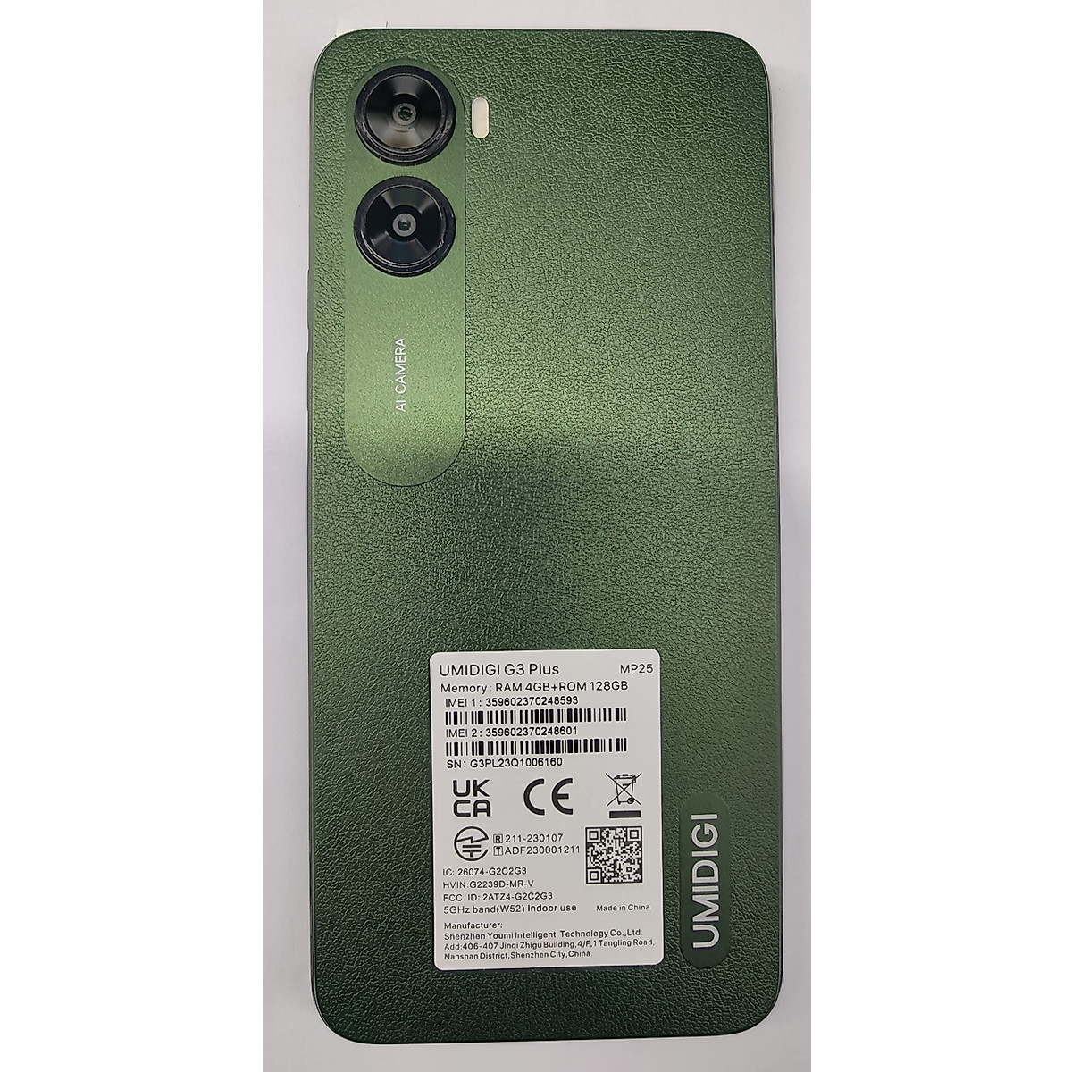 UMIDIGI G3 Plus Android 13 Unlocked Cell Phone Support Global Band Dual Sim 4G LTE, 4GB+128GB Expandable 1TB with Unisoc T606, 6.52 inch HD, 16MB+8MB Al Camera Night Mode, 5150mAh GSM Unlocked Phone