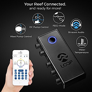 CURRENT USA PRO Dual 36-48" Inch Orbit Marine IC Loop LED Saltwater Reef Marine Aquarium Light with Bluetooth App Control | Wireless Lighting & eFlux Wave Pump Control for Fish Tank (4336)