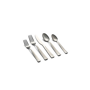 Cambridge Silversmiths Mena Sand 40-Piece with Chrome Buffet Flatware Set