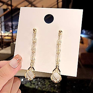 TERRYYO Women's Dangle Earrings - 3 Pairs, Hypoallergenic, Stainless Steel, 14K Gold Plated, Lightweight, Easy to Wear, Ideal for Any Occasion