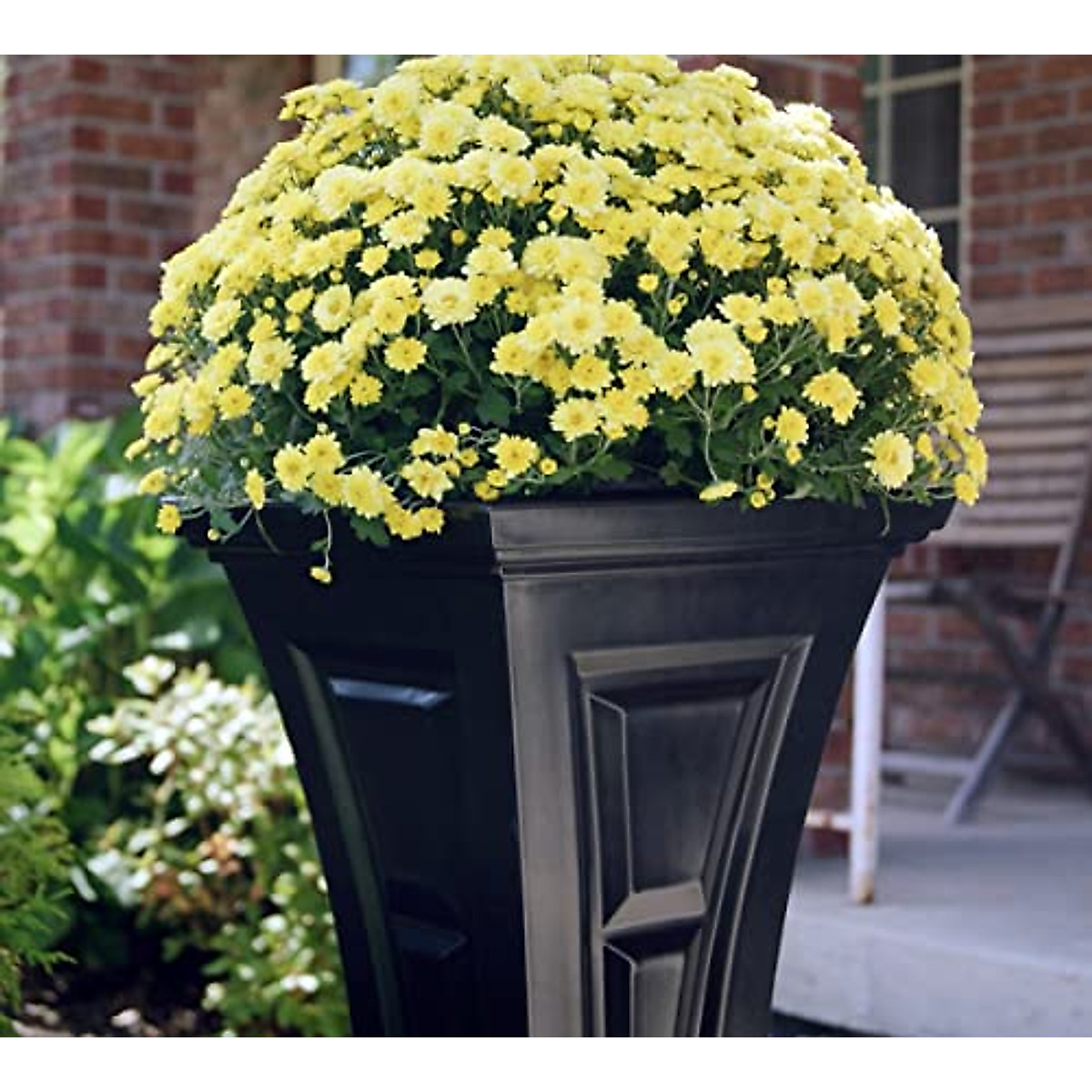 FCMP Outdoor Heritage Planter (2-Pack) Outdoor Planter, Tall, Black