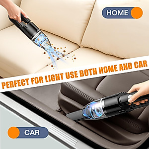LIPUWS Mini Protable Car Vacuum Cordless,Handheld Vacuum for Quick Cleaning, Hand held vacuuming, Dust Buster Cordless Rechargeable for Car Home and Office