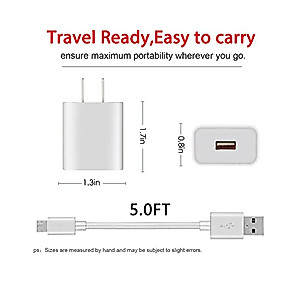 Micro USB Charger Charging Cable Cord Compatible for Square Contactless and Chip Reader (5FT)
