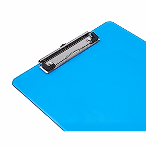 Plastic Clipboards (Set of 6) Multi Pack Clipboard (Colored Assorted) Strong 12.5 x 9 Inch | Holds 100 Sheets! Acrylic Clipboards with Low Profile Clip | Cute Clip Boards Board Clips