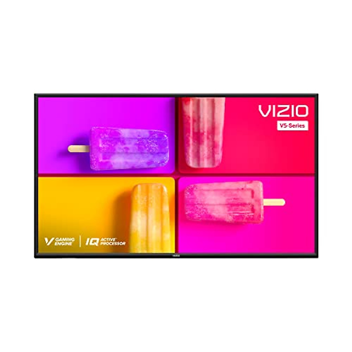 VIZIO 55-Inch Class V-Series LED 4K UHD Smart TV Compatible with Netflix, Disney+, Apple TV, YouTube and Voice Remote + Wall Mount Included (No Stands) - V555-J01 (Renewed)