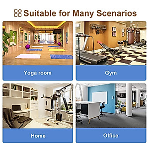 LHRUI Yoga Mat Holder Metal Yoga Mats Organizers Holders, Indoor Studios School Hanging Exercise Pads Billiard Cues Stand with Mounting Accessories, Easy to Install