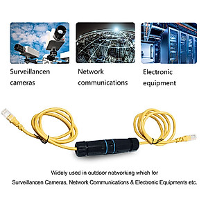 EAXIUCE Dry-Connect (2-Pack) RJ45 IP68 Waterproof Network Cable Connector Female Outdoor LAN Coupler Adapter Cat5/5E/6A