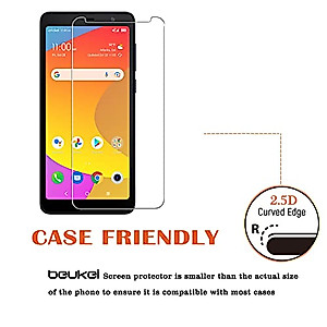beukei (3 Pack) Compatible for TCL Ion Z Screen Protector Tempered Glass, Touch Sensitive,Case Friendly, 9H Hardness
