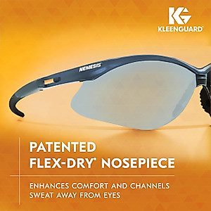 KleenGuard™ V30 Nemesis™ Safety Glasses (19639), Light Blue Lenses with KleenVision™ Anti-Fog coating, Blue Frame, Unisex Eyewear for Men and Women (12 Pairs/Case)