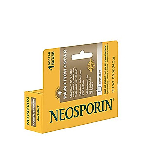Neosporin Antibiotic Pain-Relieving, Anti-Itch, & Scar Appearance Minimizer Ointment with Neomycin & Bacitracin Zinc, 24-Hour Infection Protection for Minor Cuts, Scrapes & Burns,.5 oz