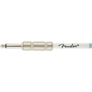 Fender Original Series Coiled Instrument Cable, Straight/Angle, Daphne Blue, 30ft
