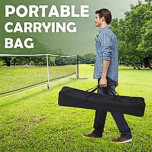 DULCE DOM Pickleball Nets Portable Outdoor, 22 FT Pickleball Net USAPA Regulation Size, Pickle Ball Game Net System with Carrying Bag for Driveway Backyards