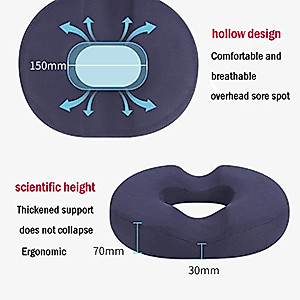 Ergonomics Decompression Seat Cushion, Memory Foam Support Cushion, Pressure Relief On The Back and Coccyx in Your Car and Office Chair Gift 42 * 34 * 7cm