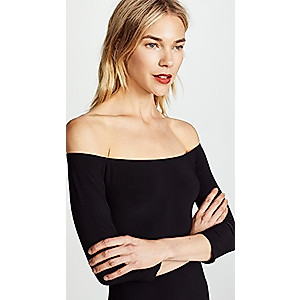 Norma Kamali Women's Kamali Kulture Off Shoulder Fishtail Gown, Black, M