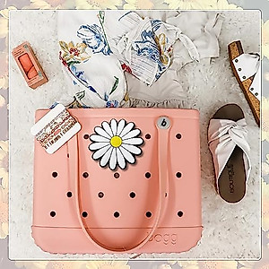 SHIYIXING Flower Charms for Bogg Bag, Bogg Bag Charms Accessories,Decorative Charm for Beach Tote Bag Rubber Beach Bag