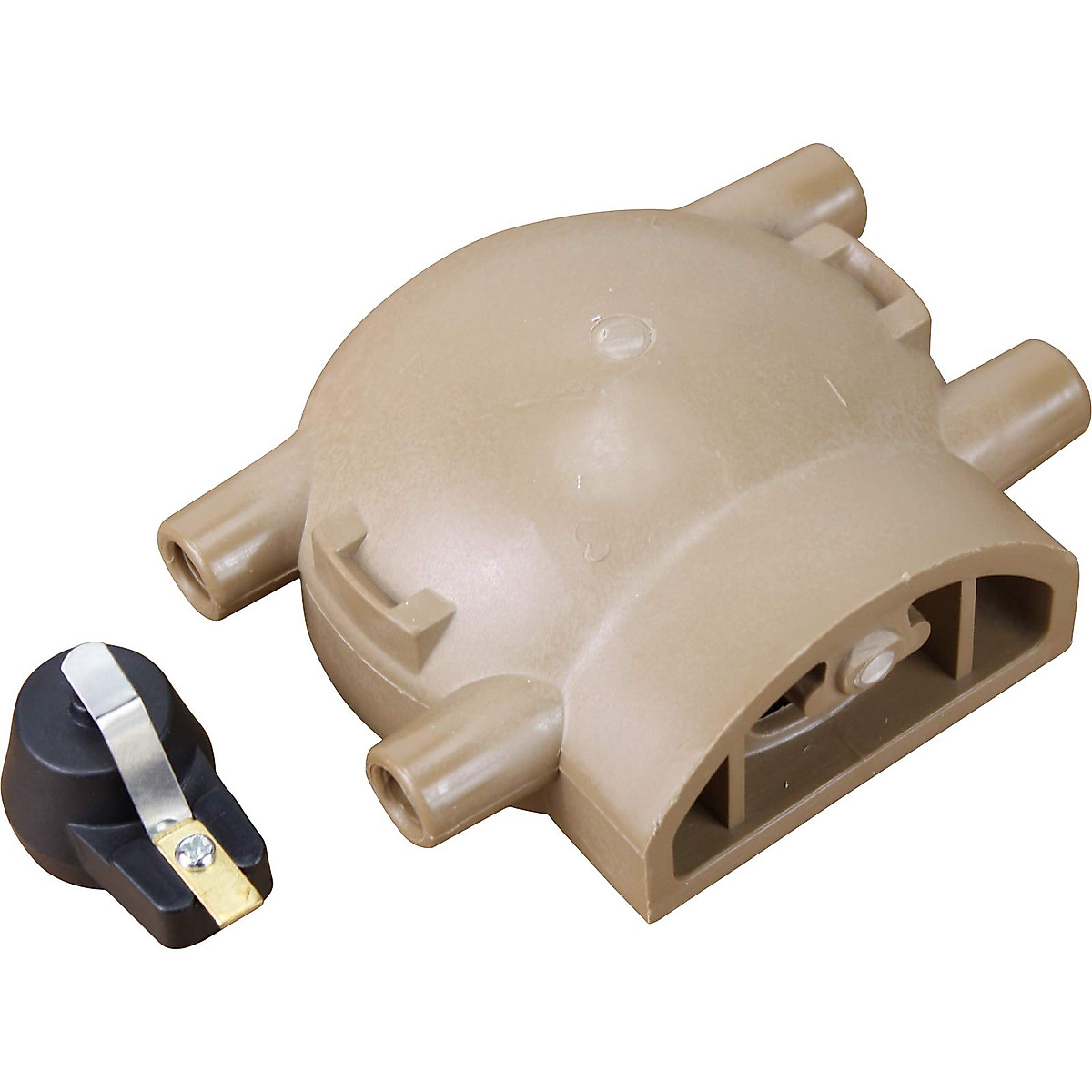 AIP Electronics Premium Brass Terminal Ignition Distributor Cap and Rotor Kit for Ford 4cyl Trucks and Tractors 2N 8N 9N with Front Mount Distributor Factory Fit CAP1037